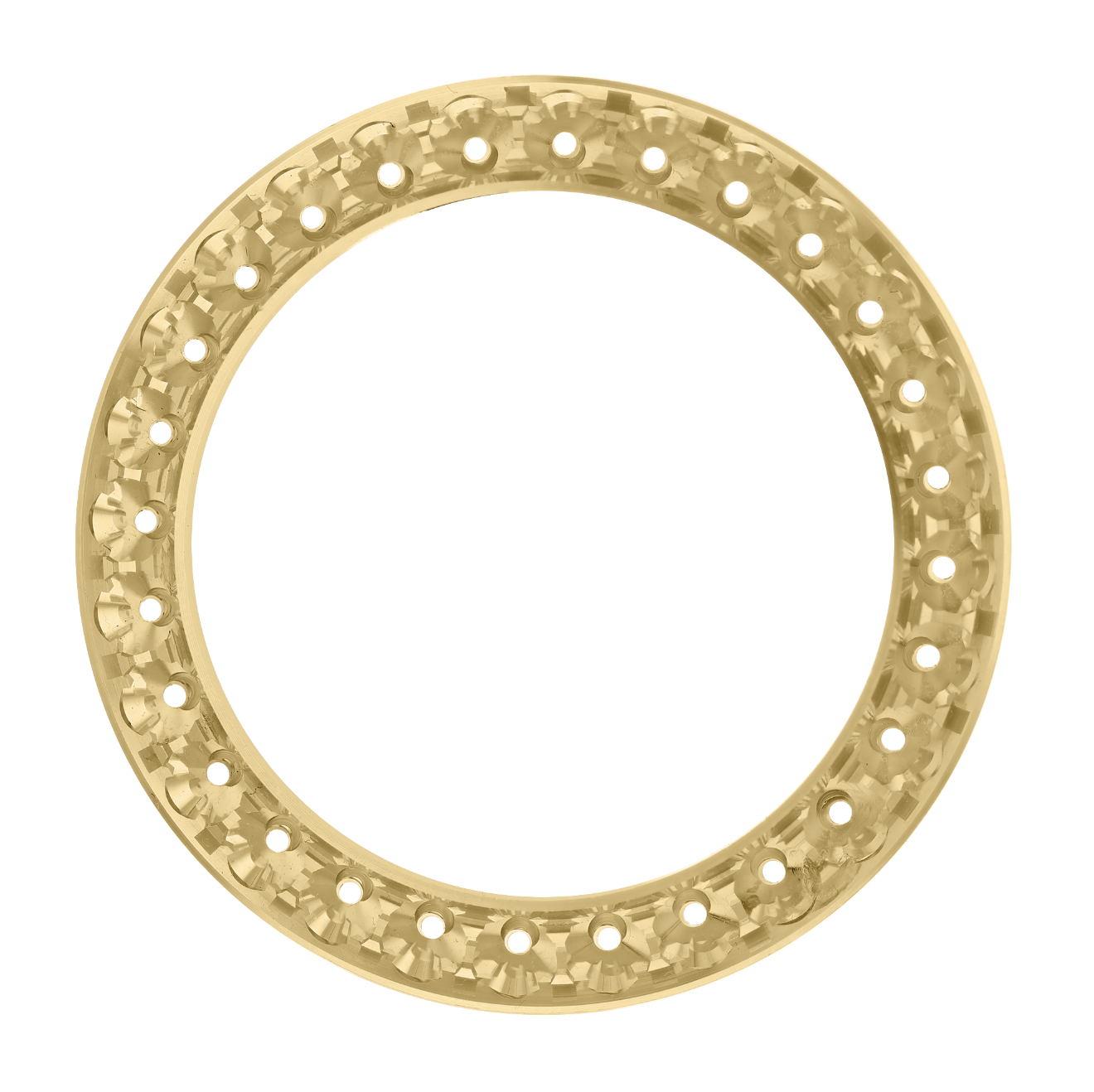 36mm Pave Two Prong 5.60ct Custom Diamond Bezel 14K Yellow Gold - Blan ...