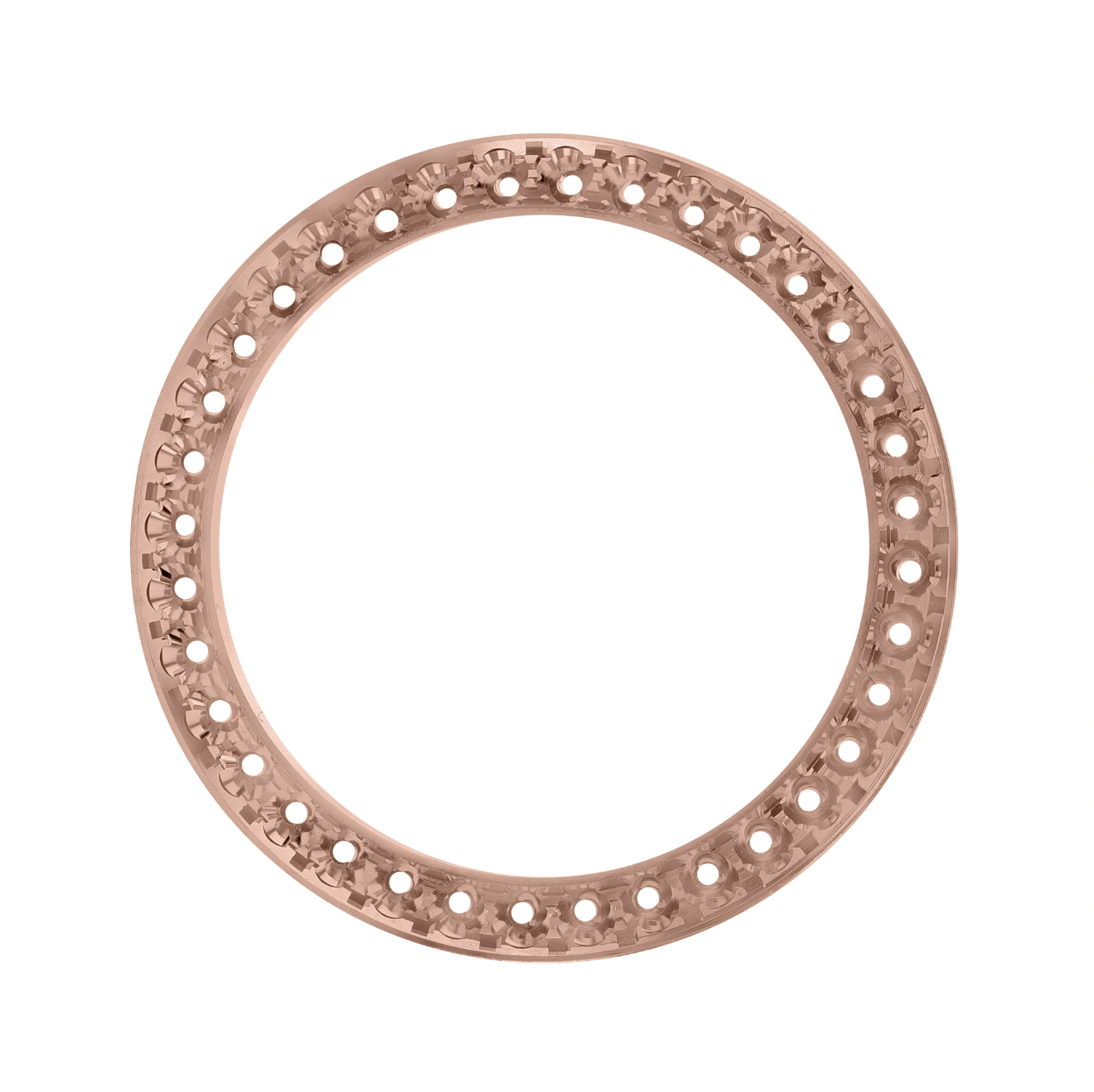 26mm Pave Two Prong 1.00ct Custom Diamond Bezel 14K Rose Gold - Blank ...