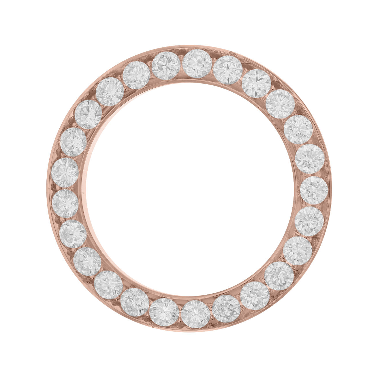 26mm Pave Two Prong 2.50ct Custom Diamond Bezel 18K Rose Gold – Bezels ...