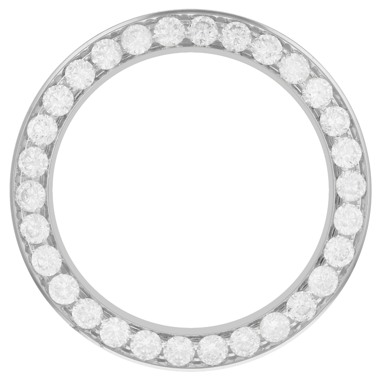 41mm Pave Two Prong 6.00ct Custom Diamond Bezel 14K White Gold – Bezels ...